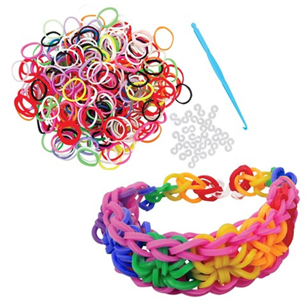 Art & Craft - CleverPatch Loom Bands Rainbow Colours Pack of 300 ...