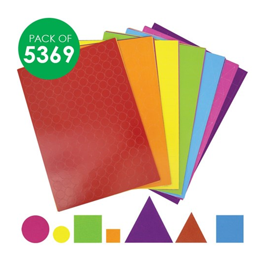Art & Craft - Mosaic Sticker Shapes Pack of 5,369 Stickers - Stuart and Dunn Office Choice ...