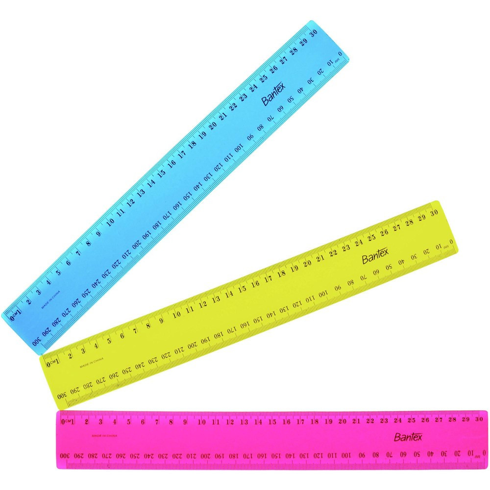 Rulers - Bantex Plastic Ruler Fluoro 30cm - Stuart and Dunn Office ...