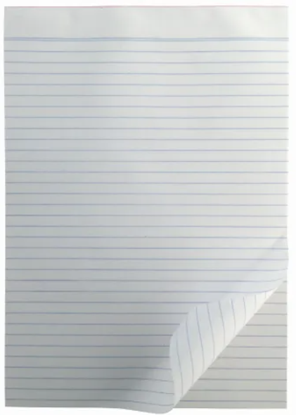Pads - Office Pad White A5 Bank Ruled 100 Leaf - Stuart and Dunn Office ...