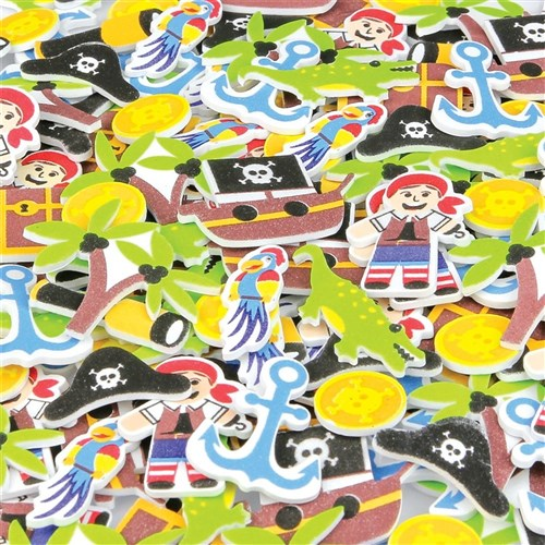 Art & Craft - CleverPatch Foam Pirate Stickers Pack of 120 - Stuart and ...