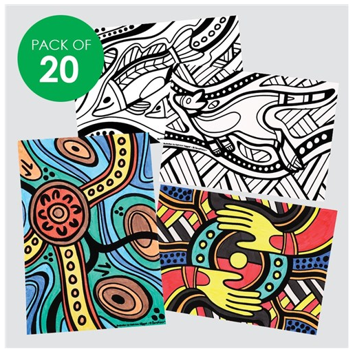 Art & Craft - CleverPatch Fuzzy Art Colouring Sheets Pack of 20 ...