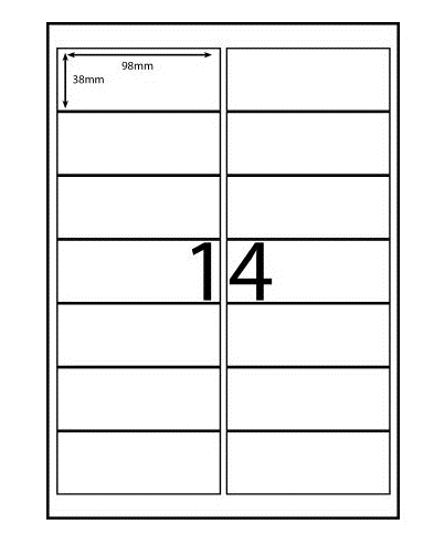 Labelling - REDIFORM A4/14C LABEL SHEET 14 Label P/Sheet A4 98X38mm ...