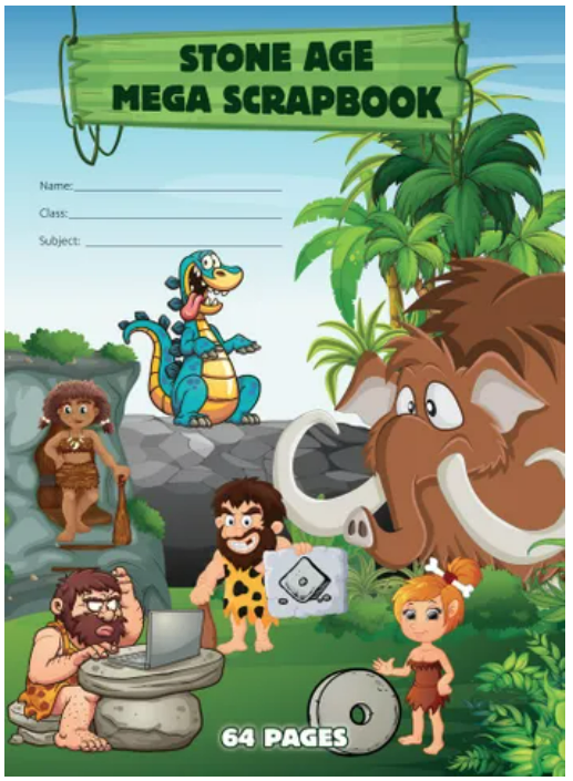 Books & Pads - Writer Premium Stone Age Mega Scrap Book 64 Page ...
