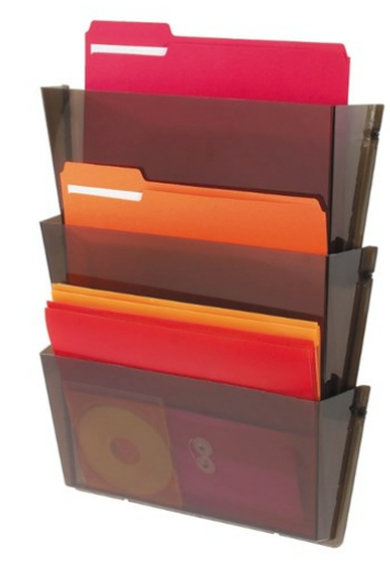 Brochure Holders - DEFLECT O WALL POCKET A4 Landscape Unbreakable Smoke ...