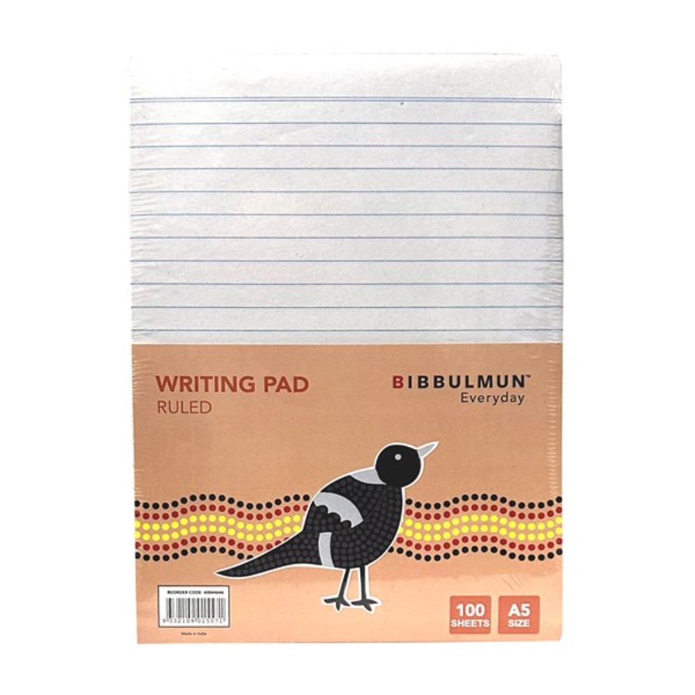 Pads - Bibbulmun Writing Pad A5 100 Leaf Ruled White - Stuart and Dunn ...