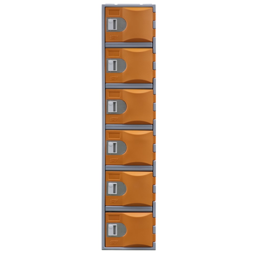 Storage - Steelco Heavy Duty Plastic Locker 6 Door 385W x 500D x ...
