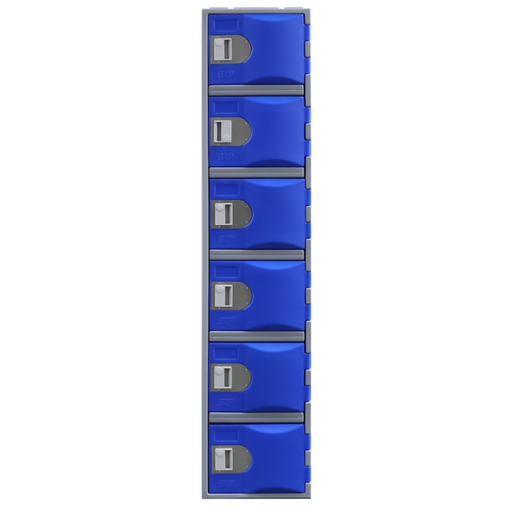 Storage - Steelco Heavy Duty Plastic Locker 6 Door 385W x 500D x ...