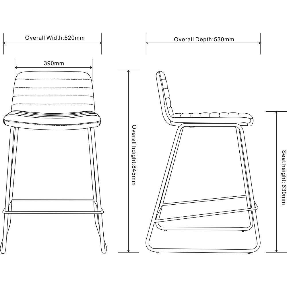 Chairs & Accessories - Rapidline Pixel Bar Stool 630mmH White Frame And ...