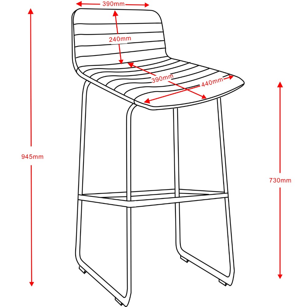 Chairs & Accessories - Rapidline Pixel Bar Stool 730mmH White Frame And ...