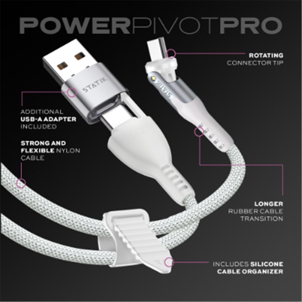 Cables, Charges & Docking Stations - Statik PowerPivot Pro USB-A/C To ...