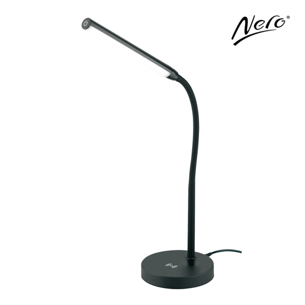 Desk Top Accessories - Nero LED Lamp With Wireless Charging Flexi Black ...