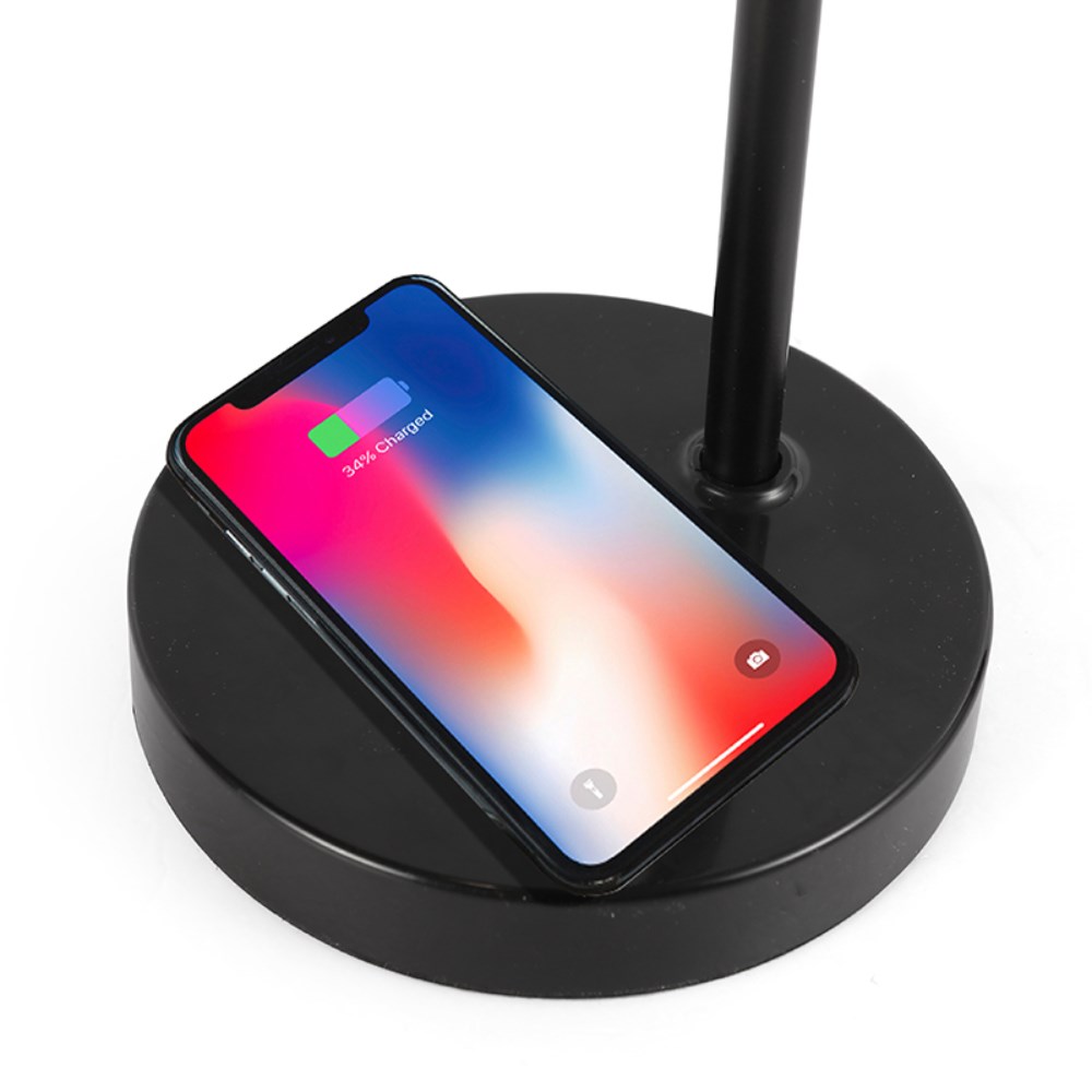 Desk Top Accessories - Nero LED Lamp With Wireless Charging Flexi Black ...
