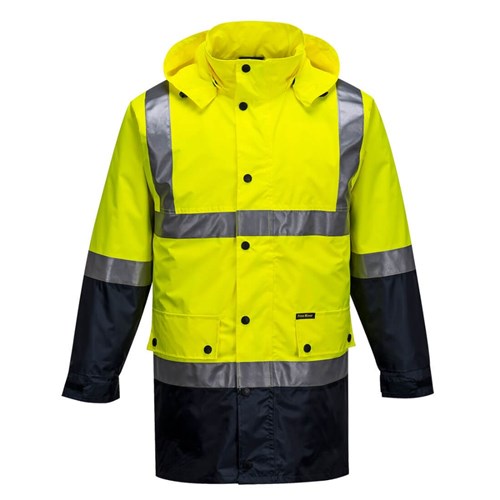 Safety - Portwest Eyre Hi-Vis Contrast Rain Traffic Jacket Large Yellow ...