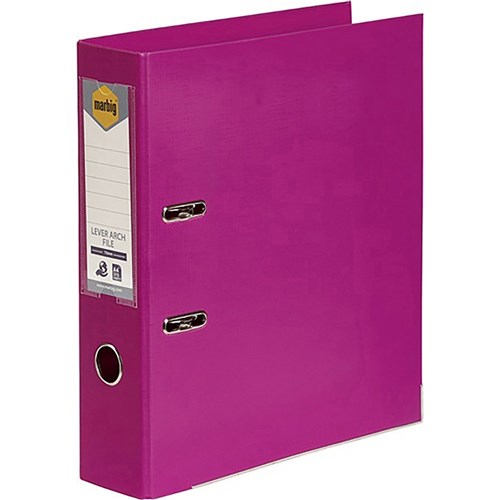 Binders & Folders - Marbig Linen PE Lever Arch Binder A4 75mm Pink ...