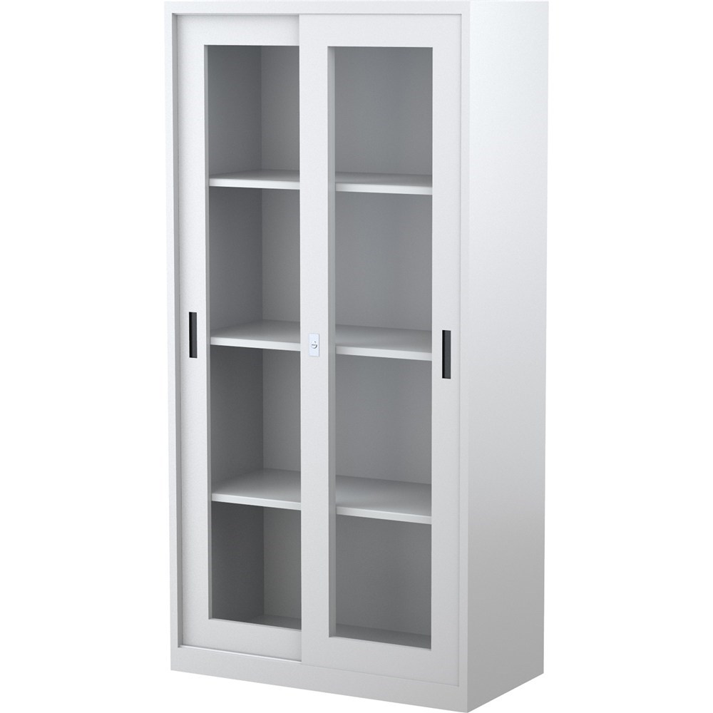 Storage - Steelco Sliding Glass Door Cupboard 3 Shelves 914W x 465D x ...