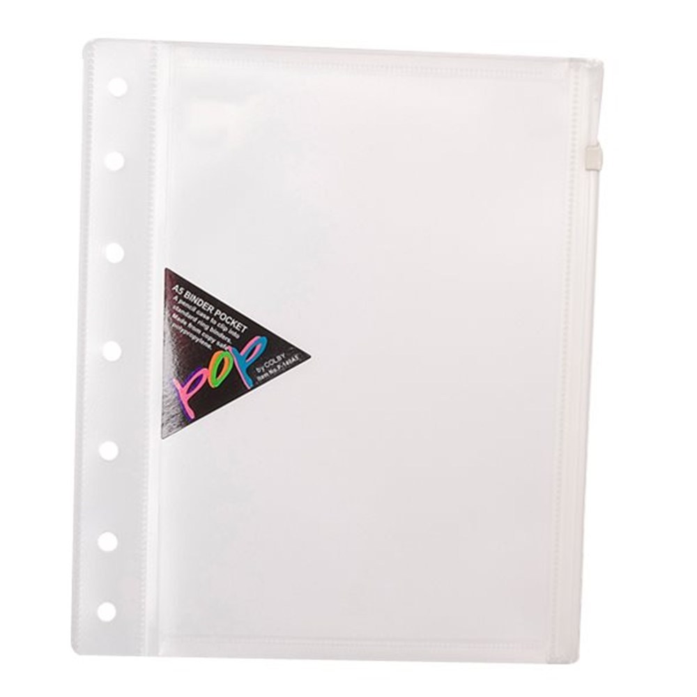 Binders & Folders - Colby A5 Binder Pocket Clear Front / Side Zip ...